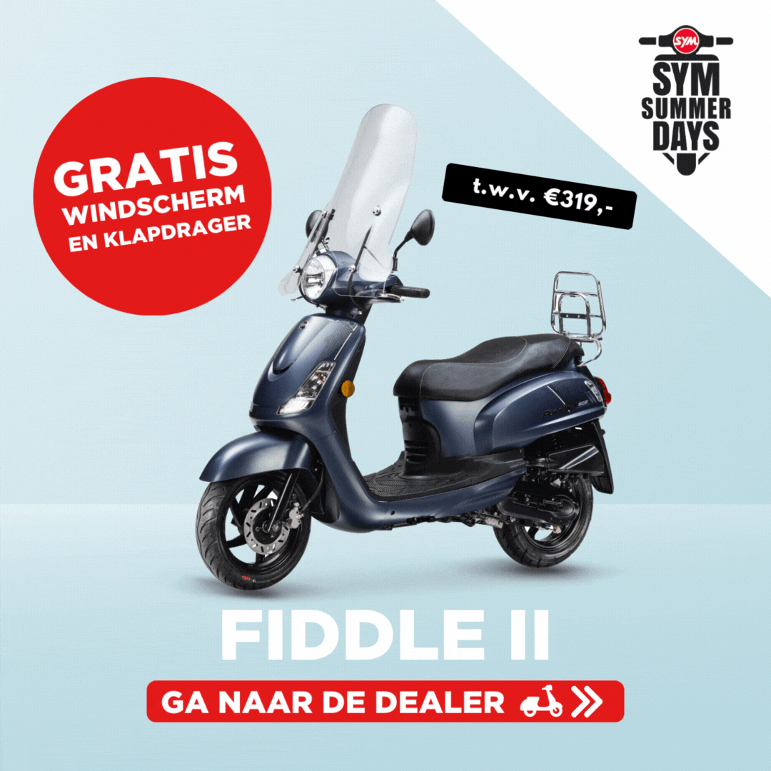 sym fiddle 2 euro 5 injectie scooter den haag retro leidschenveen ...